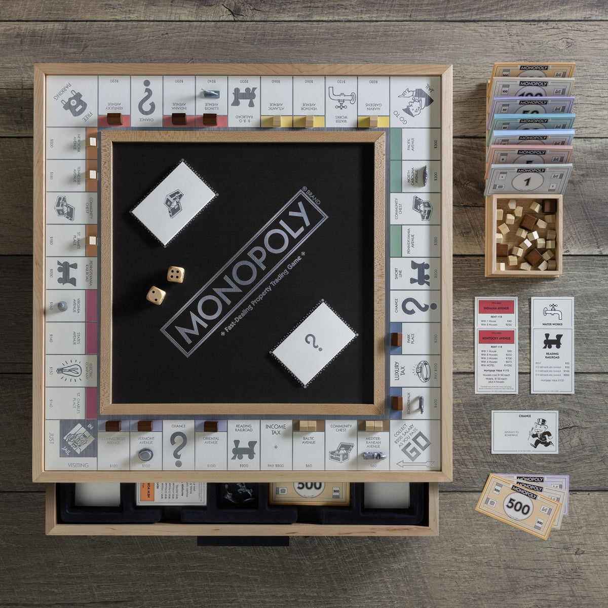 Wooden Monopoly Board - Maple Wood – Playoffside.com