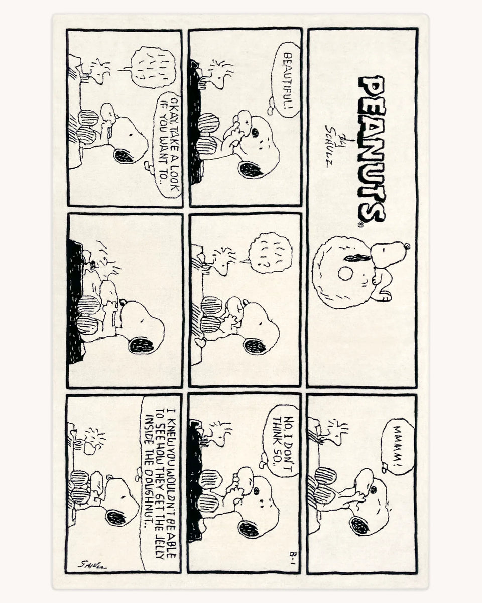Snoopy Rug Comic Doughnut – Peanuts-Inspired Wool Rug – Playoffside.com