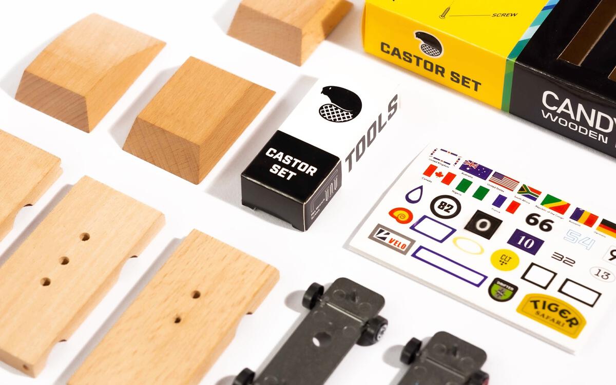 Candylab Cars Castor Set Personalizable Wooden Toy Car – Playoffside.com