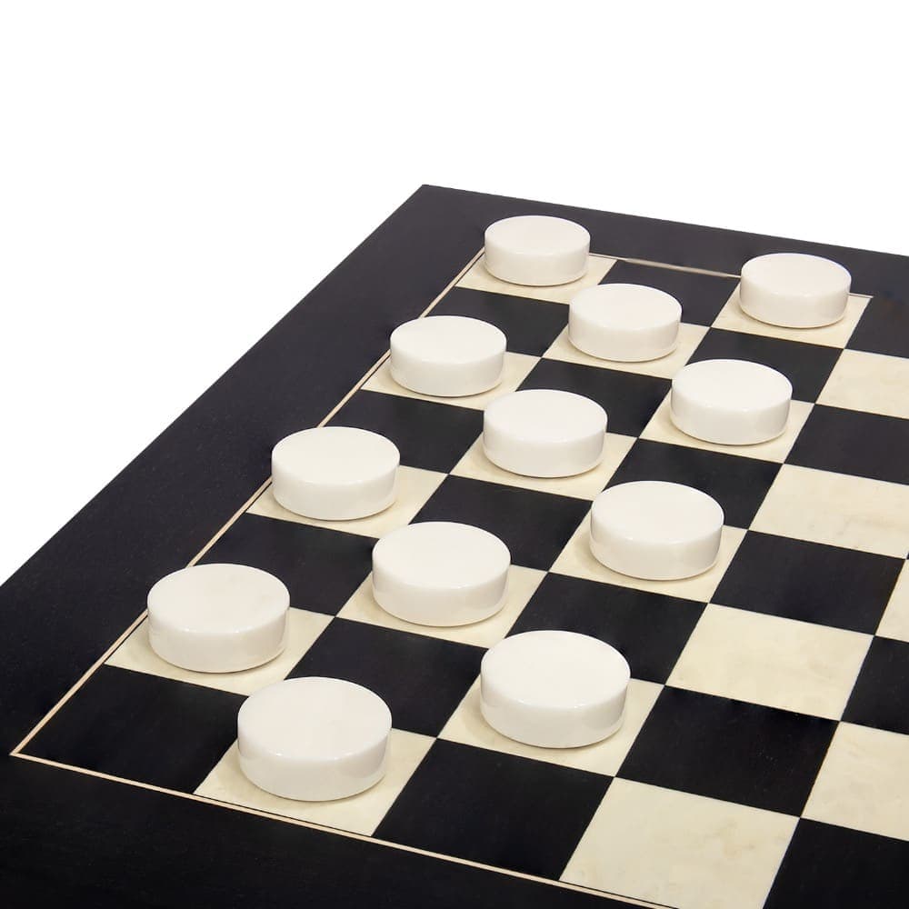 Purling London Stone Checkers White & Red with Maple/Poplar Board ...