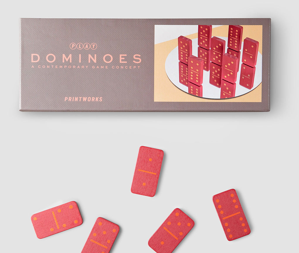 Simple Dominoes Set Made from Red Colour Wood Pieces – Playoffside.com