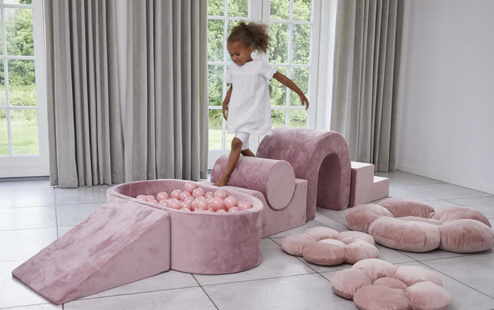 Nordic Baby Pink Soft Play Climb Set With Ball Pool – Playoffside.com